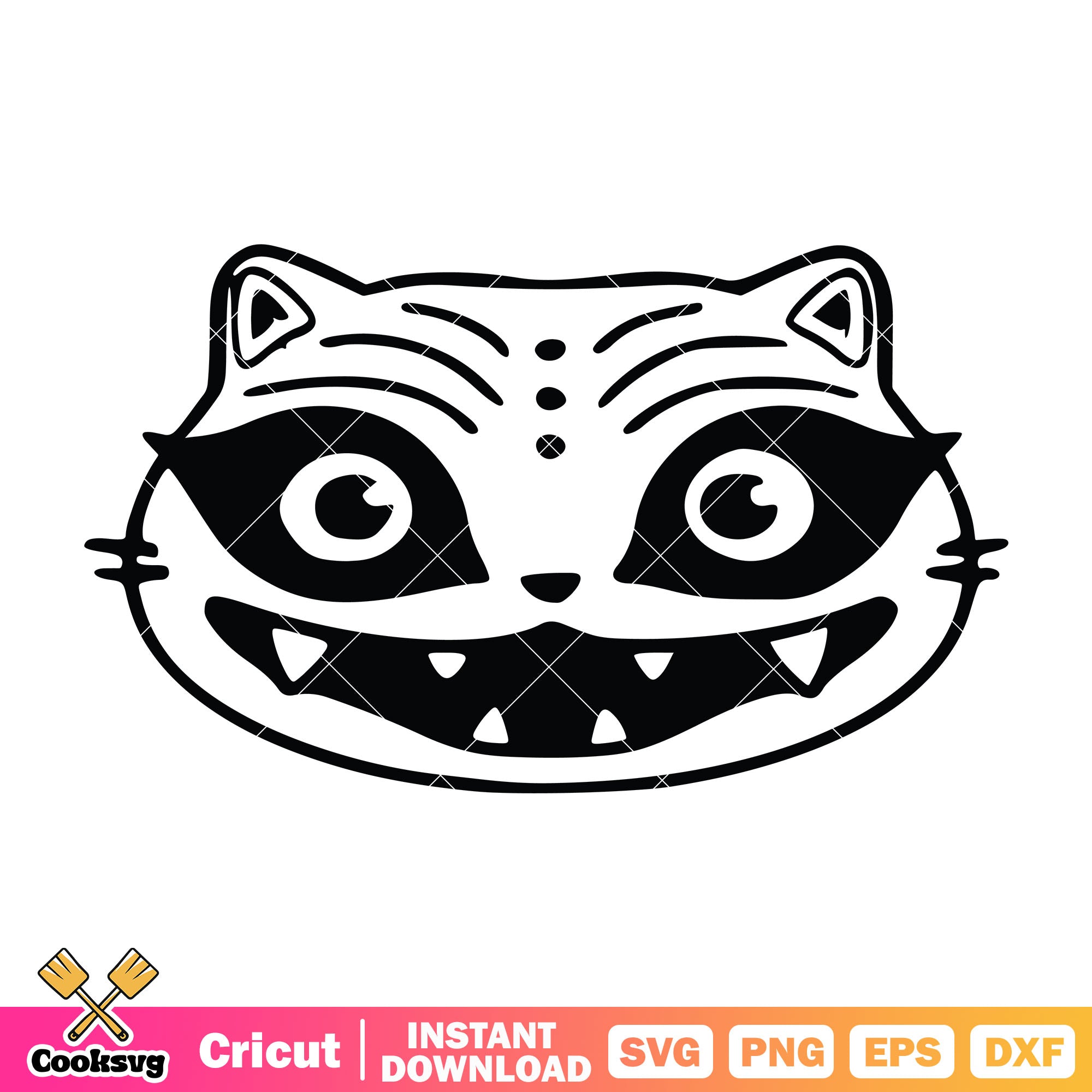 Derpy demon head outline svg, derpy huntrix svg, kpop netflix svg – Cooksvg