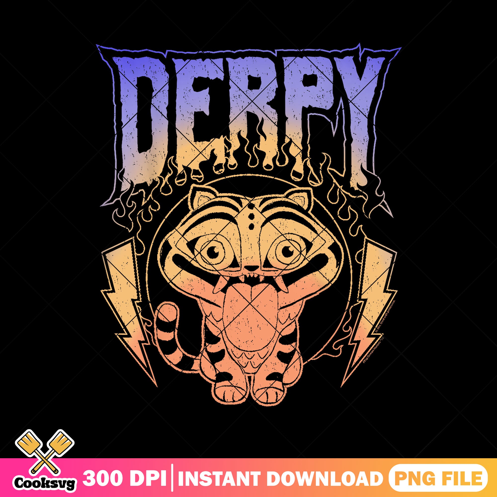 Derpy fire tiger png, derpy tiger png, kpop demon hunters png – Cooksvg