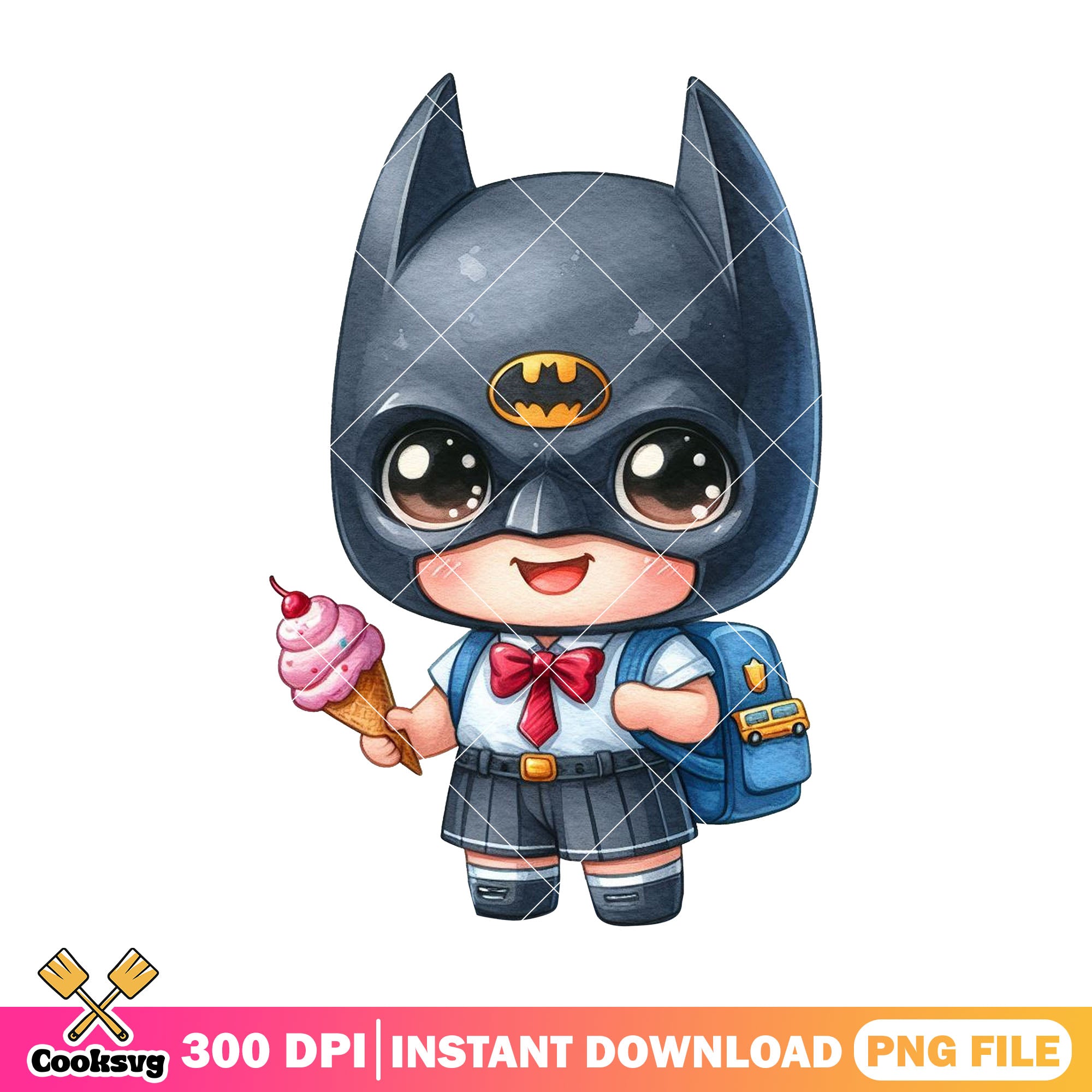 Design batman ice scream png, dc character png, welcome back to school ...