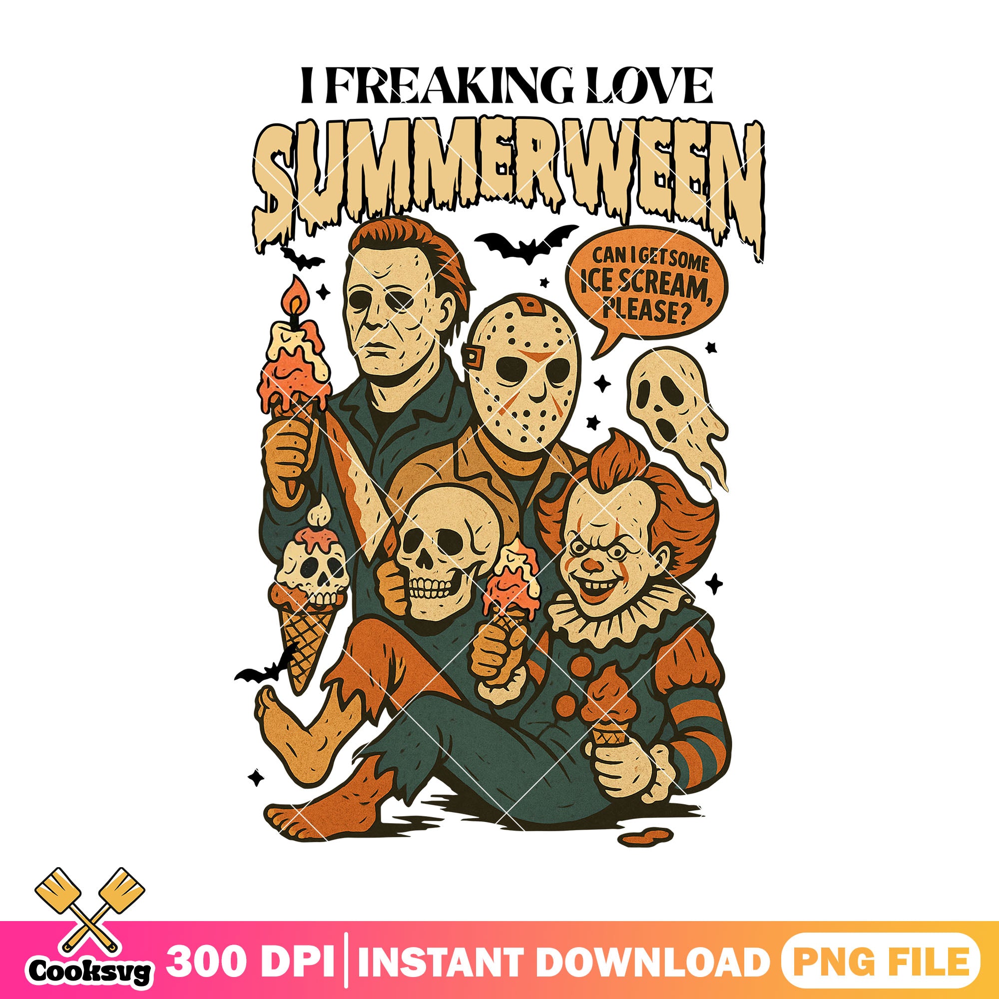 Design horror summer png, halloween spirit png, horror movie png – Cooksvg
