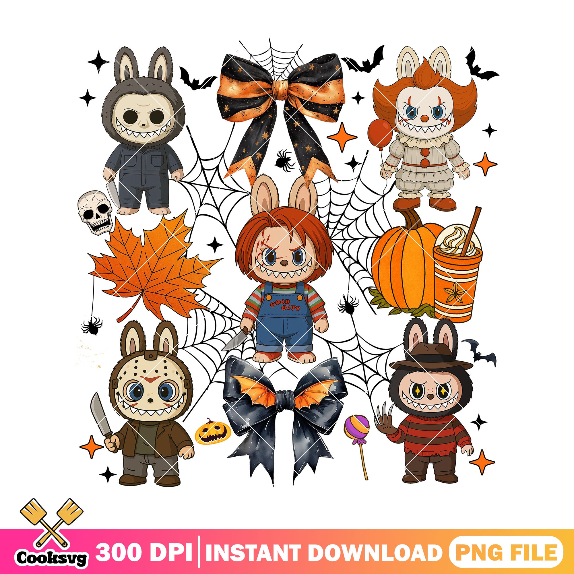 Design labubu halloween png, happy halloween png, labubu cute dolls pn ...