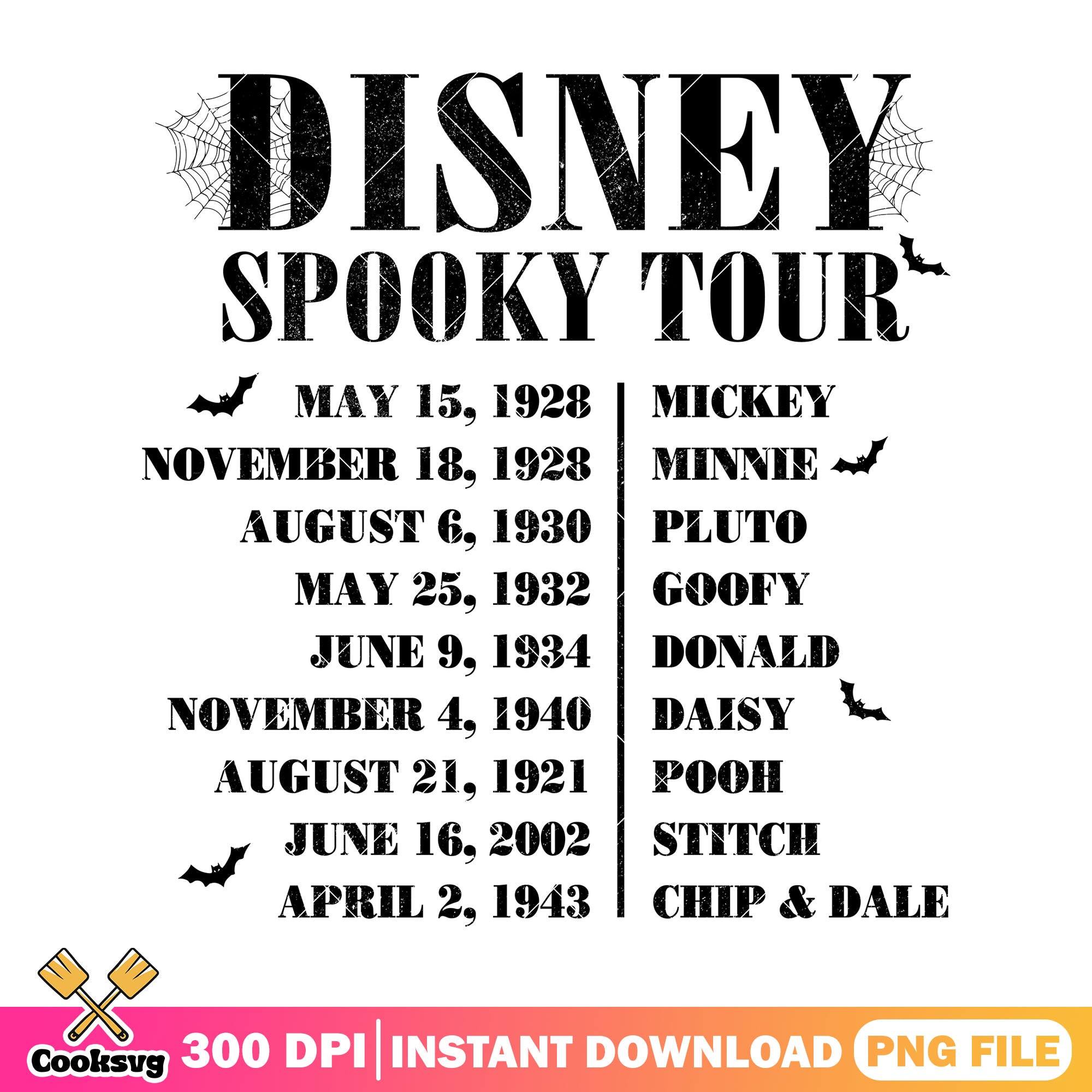 Design poster spooky tour png, black font png, halloween font png – Cooksvg