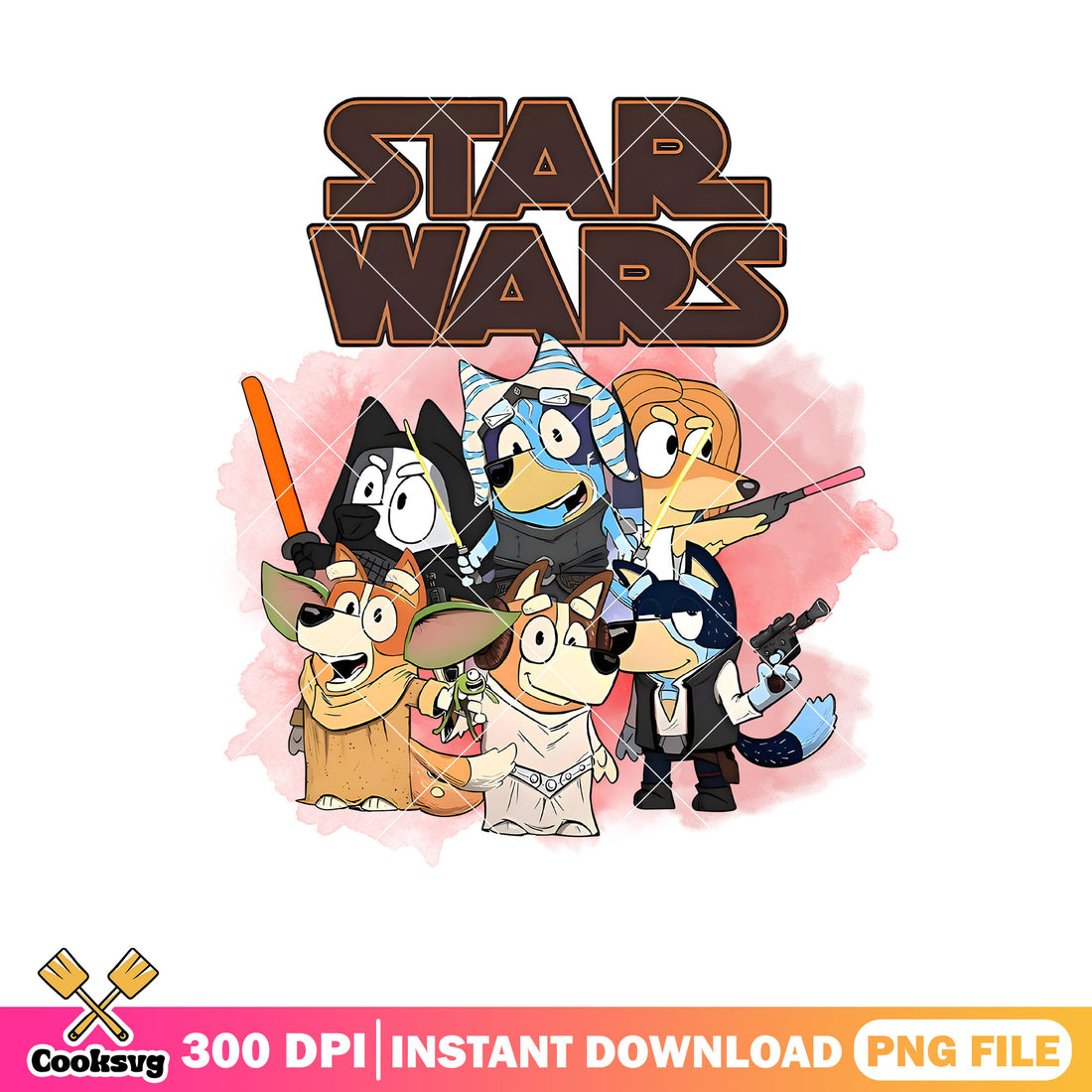 Disfraz star wars bluey friends png, bluey episode png, bluey costume ...