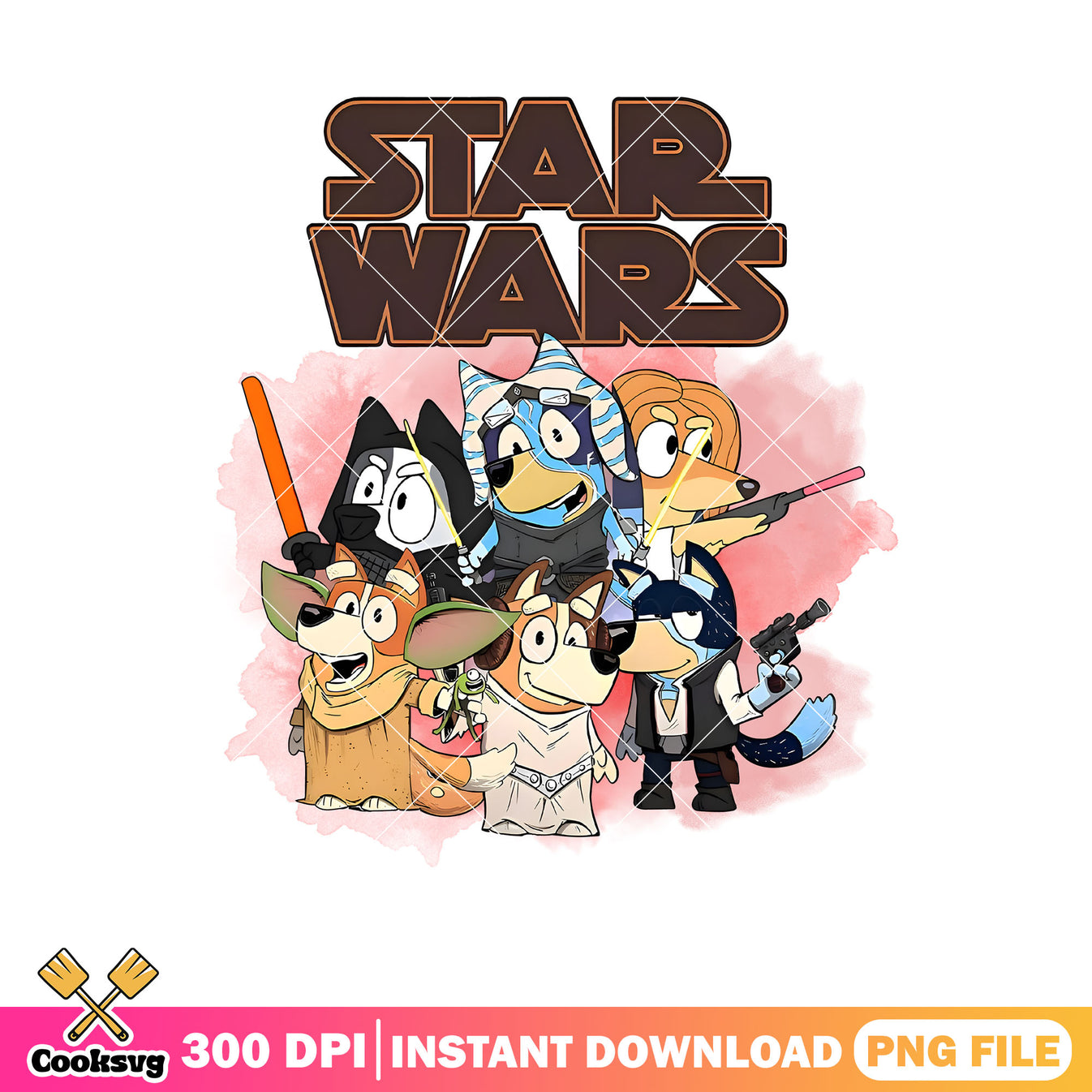 Disfraz star wars bluey friends png, bluey episode png, bluey costume ...