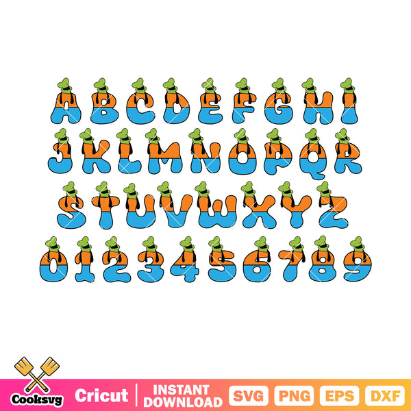 Disney goofy dog font svg, disney goofy svg, goofy font svg – Cooksvg