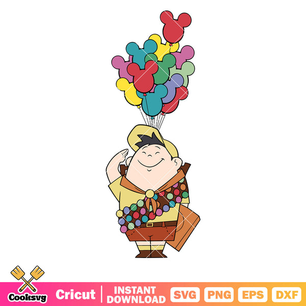 Disney mickey ballon Russell up svg, mickey ballons svg, disney up svg ...