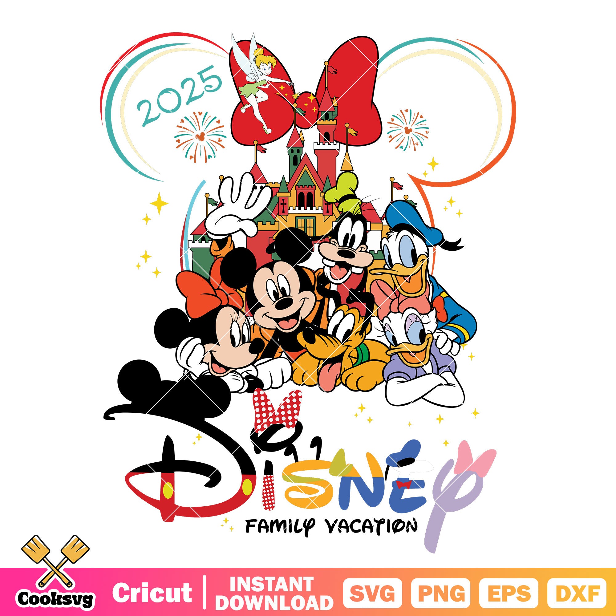 Disney minnie friends family vacation 2025 png, family vacation 2025 p ...