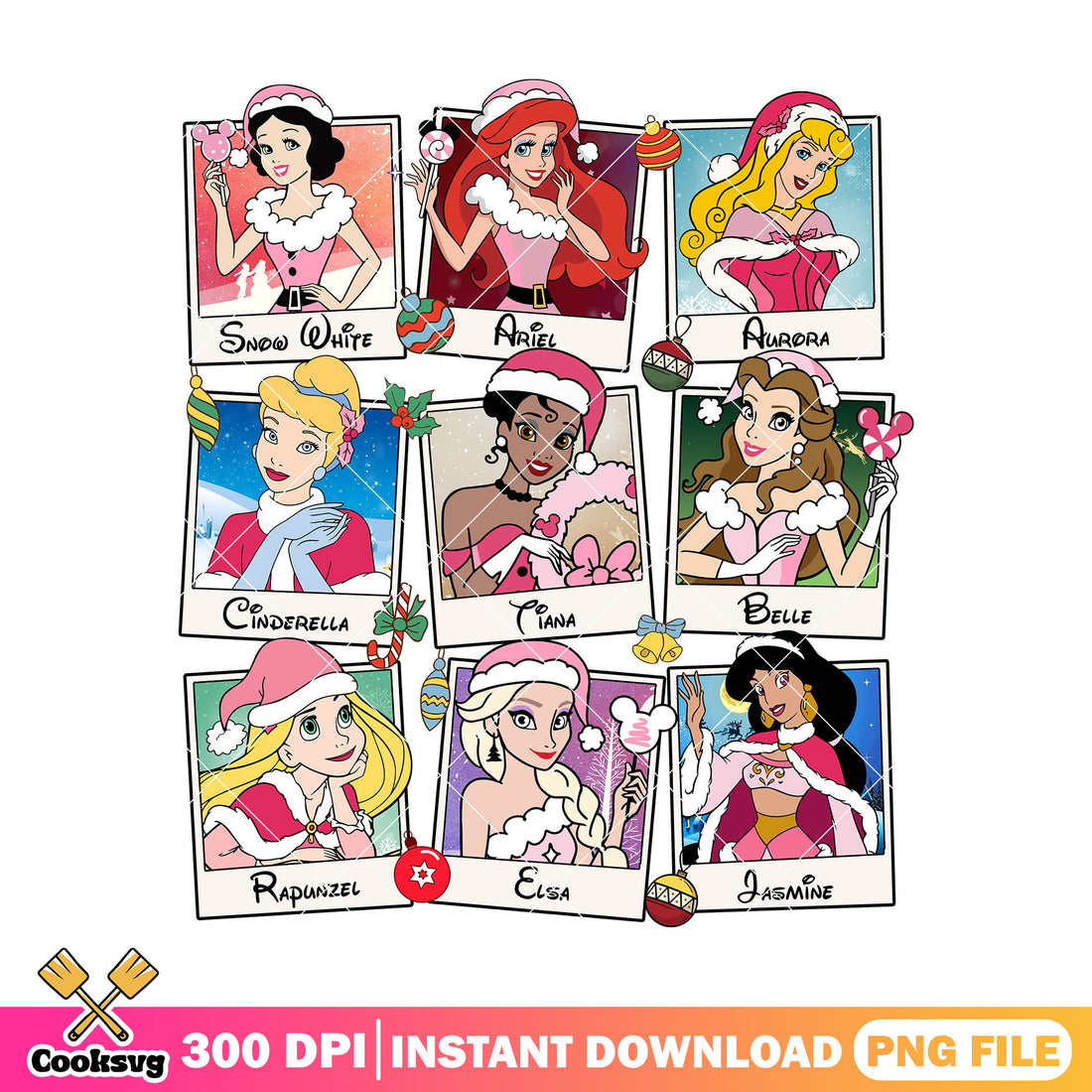 Disney princess xmas png, disney princess png, christmas hat png – Cooksvg