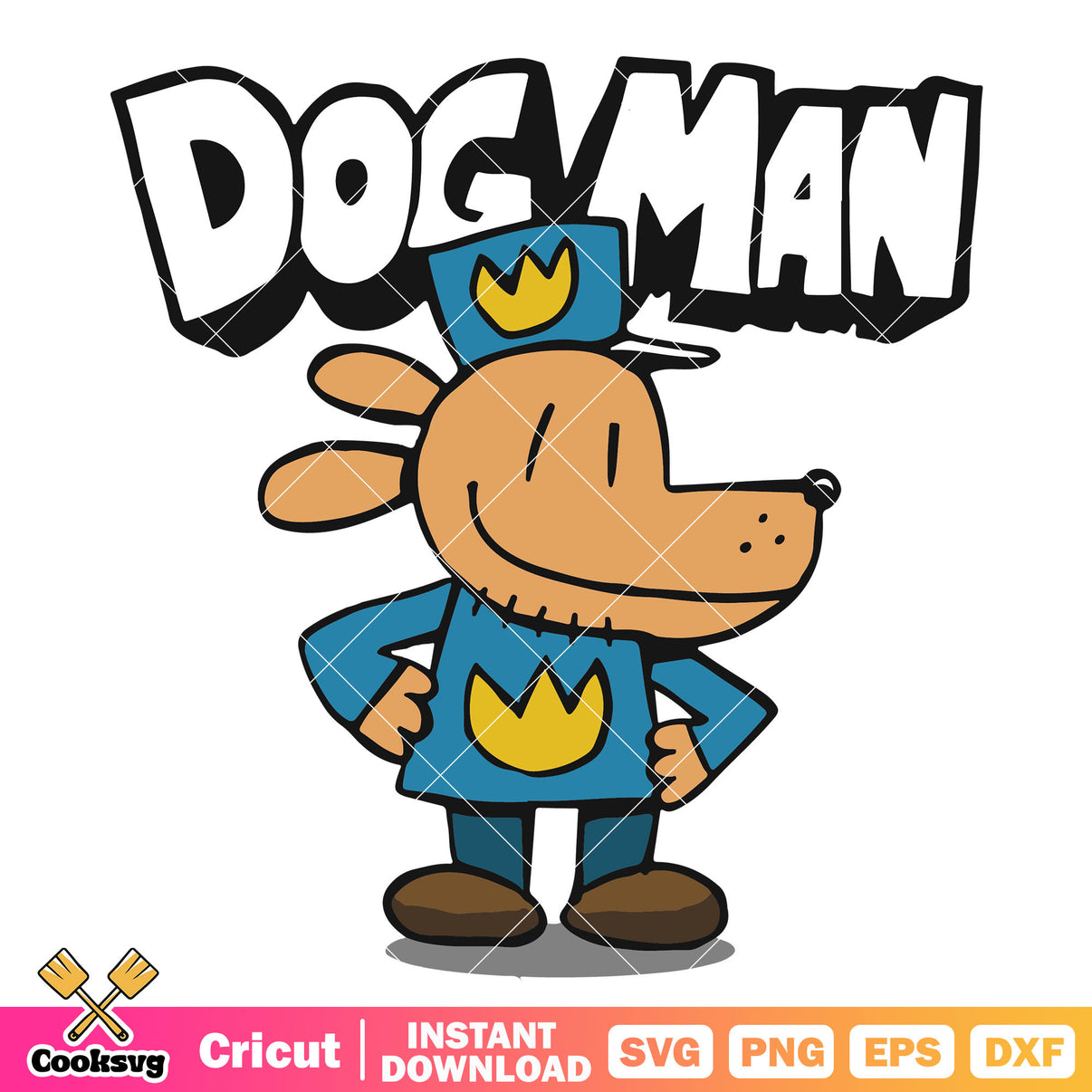 Dog man cartoon characters svg, dog man 2025 svg, dog man characters s ...