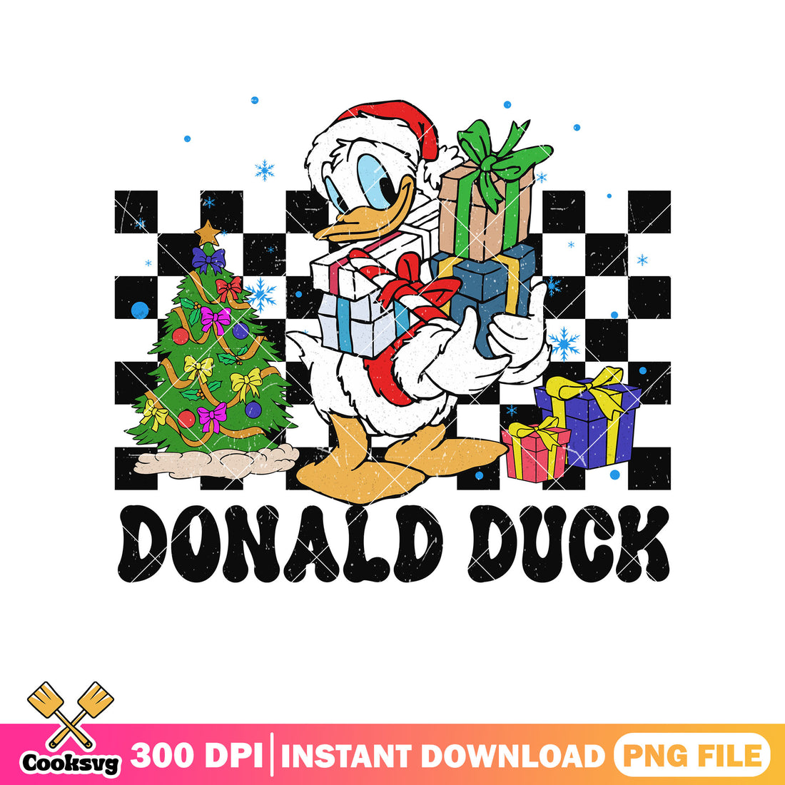 Donald duck christmas gift disney png, donald duck christmas png – Cooksvg