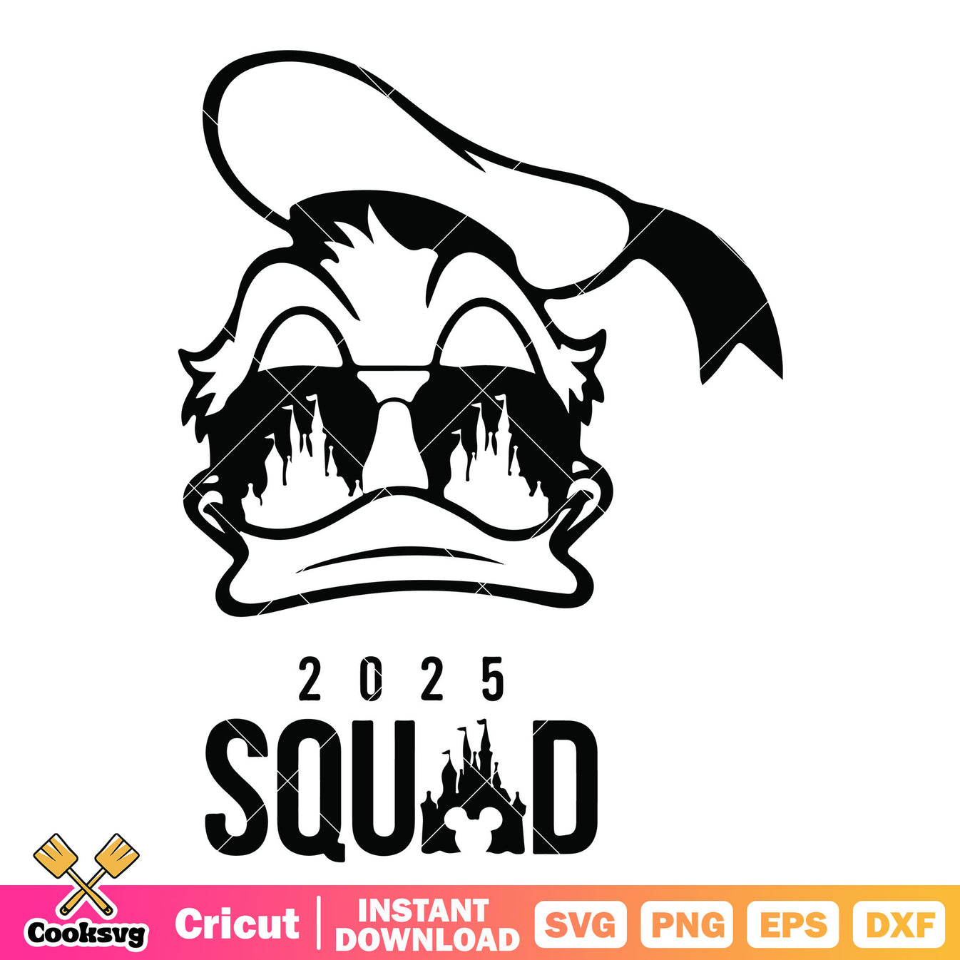 Donald duck head 2025 squad svg, donald head svg, disney squad svg ...