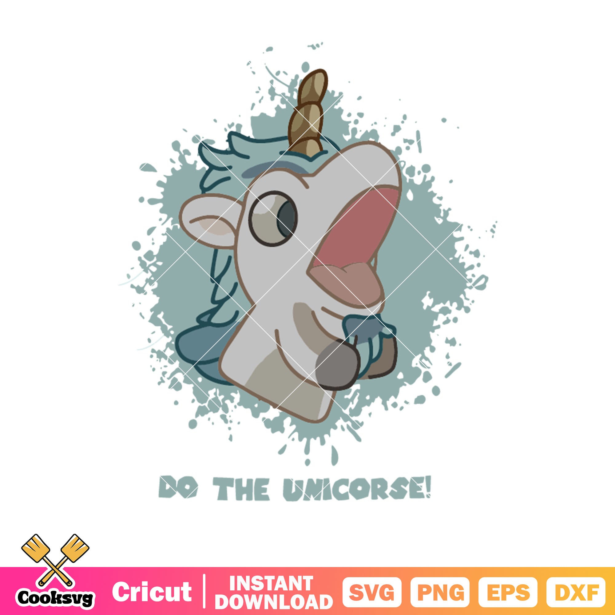 Do the unicorse head bluey cartoon svg, bluey unicorse toy svg, bluey ...