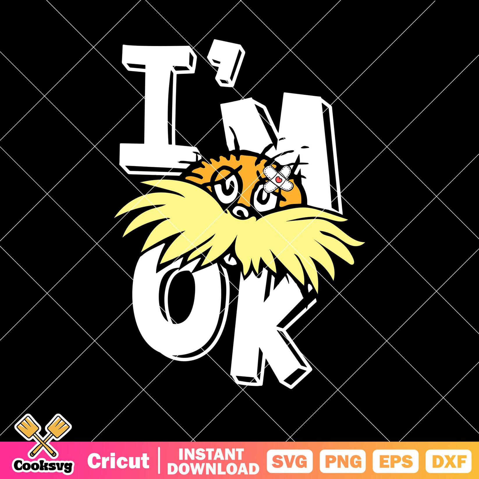 Dr seuss Lorax head Im ok svg, the lorax svg, the dr seuss lorax svg ...