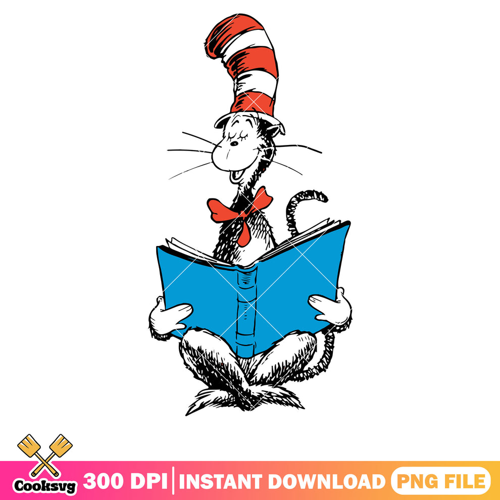 Dr seuss reading book cartoon png, dr seuss read png, dr seuss book pn ...