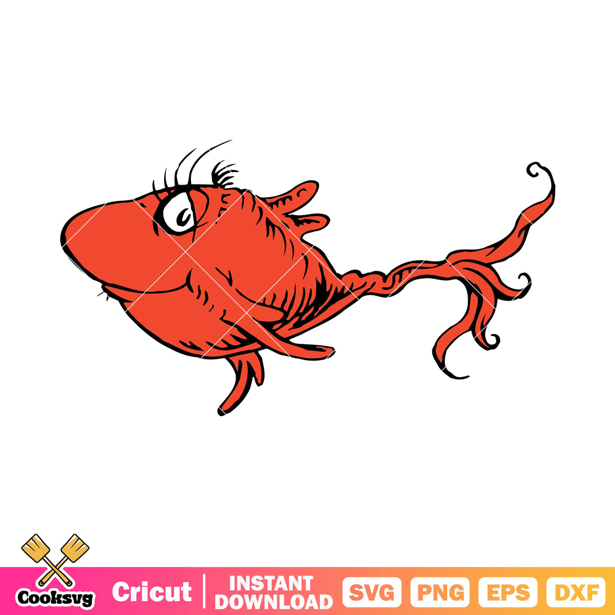 Dr seuss red fish svg file, dr seuss fish svg, dr seuss svg – Cooksvg
