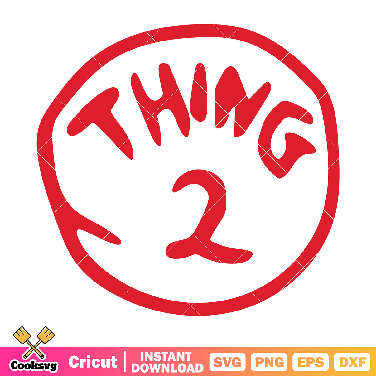 Dr seuss thing two circle svg, dr seuss thing svg, dr seuss svg – Cooksvg