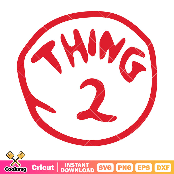 Dr seuss thing two circle svg, dr seuss thing svg, dr seuss svg – Cooksvg