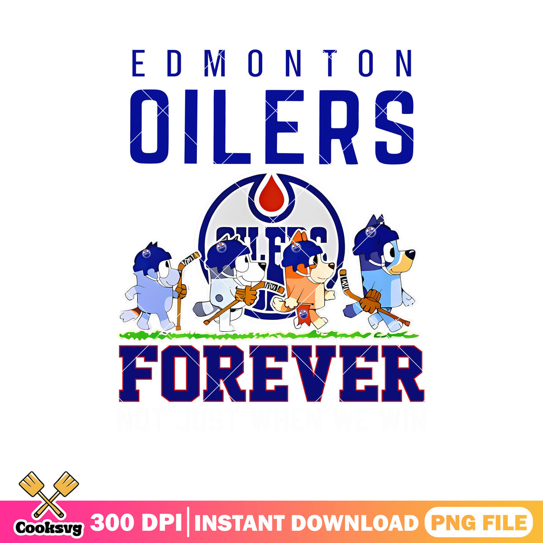 Edmonton oilers bluey forever png, bluey football png, nfl football te ...