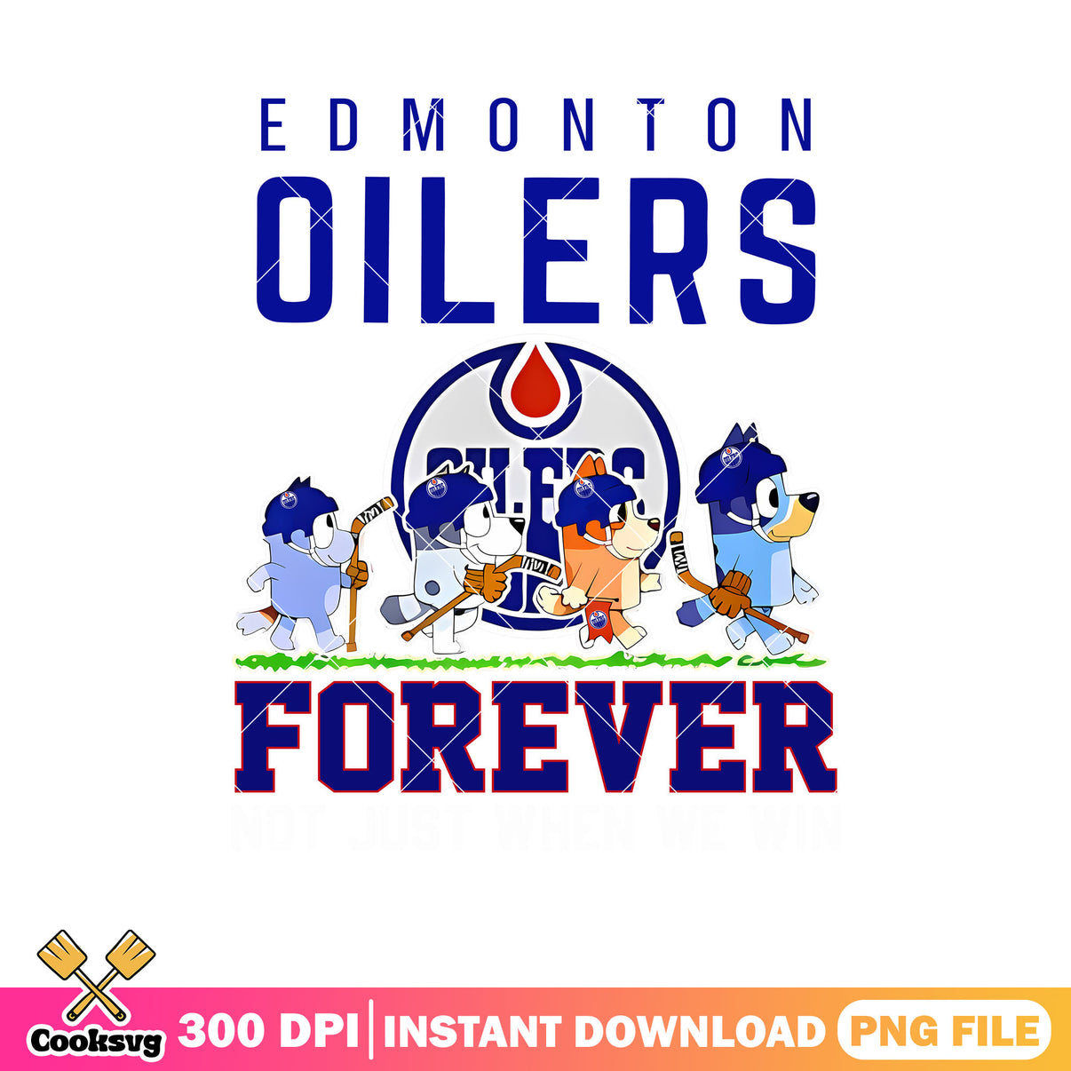 Edmonton oilers bluey forever png, bluey football png, nfl football te ...