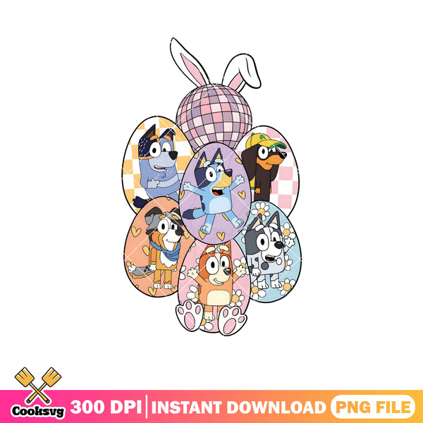 Eggs bunny bluey family funny png, bluey easter bunny png, happy bluey ...