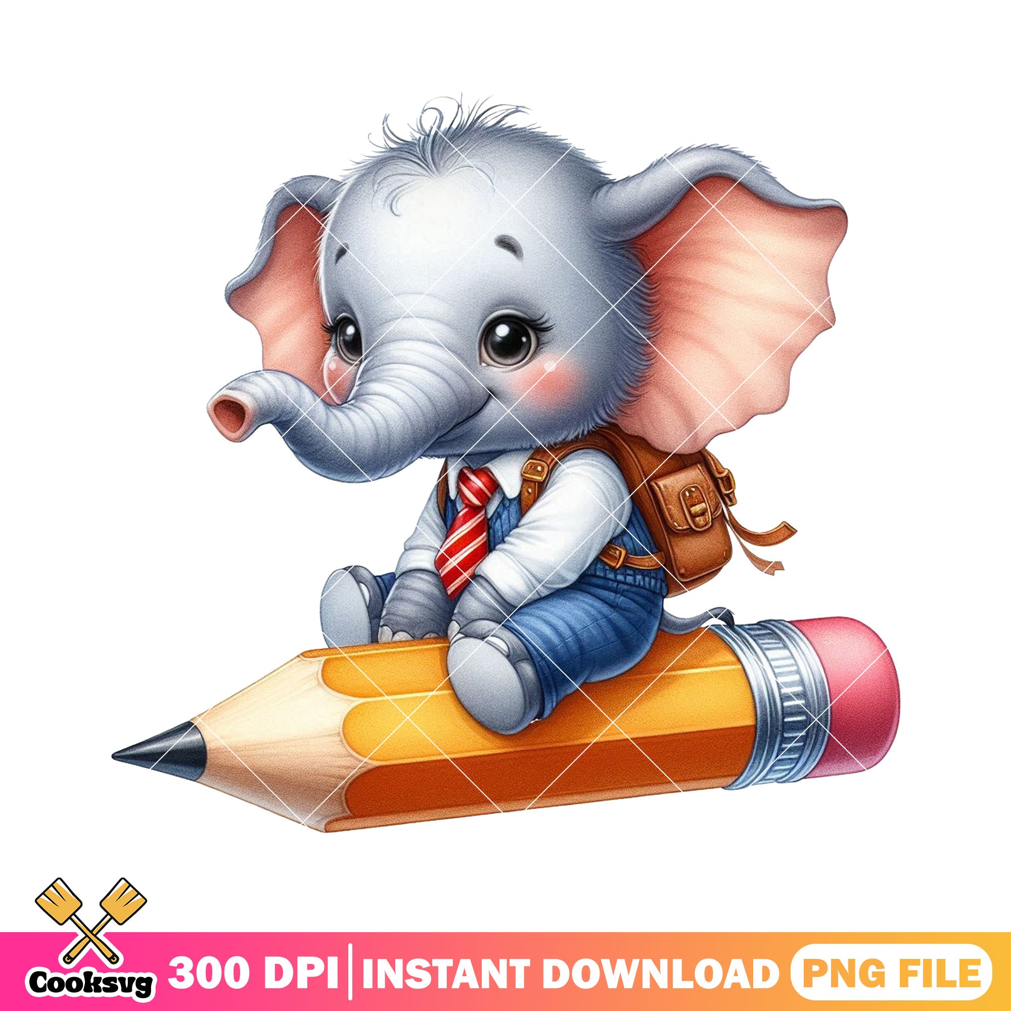Elephant going school png, back to school png, elephant sitting png ...