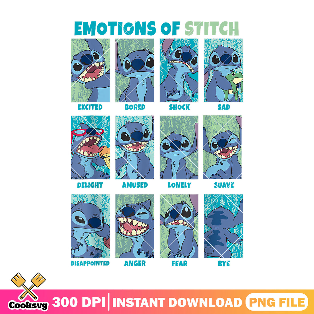 Emotions of stitch disney png, stitch emotion png, cute stitch png ...