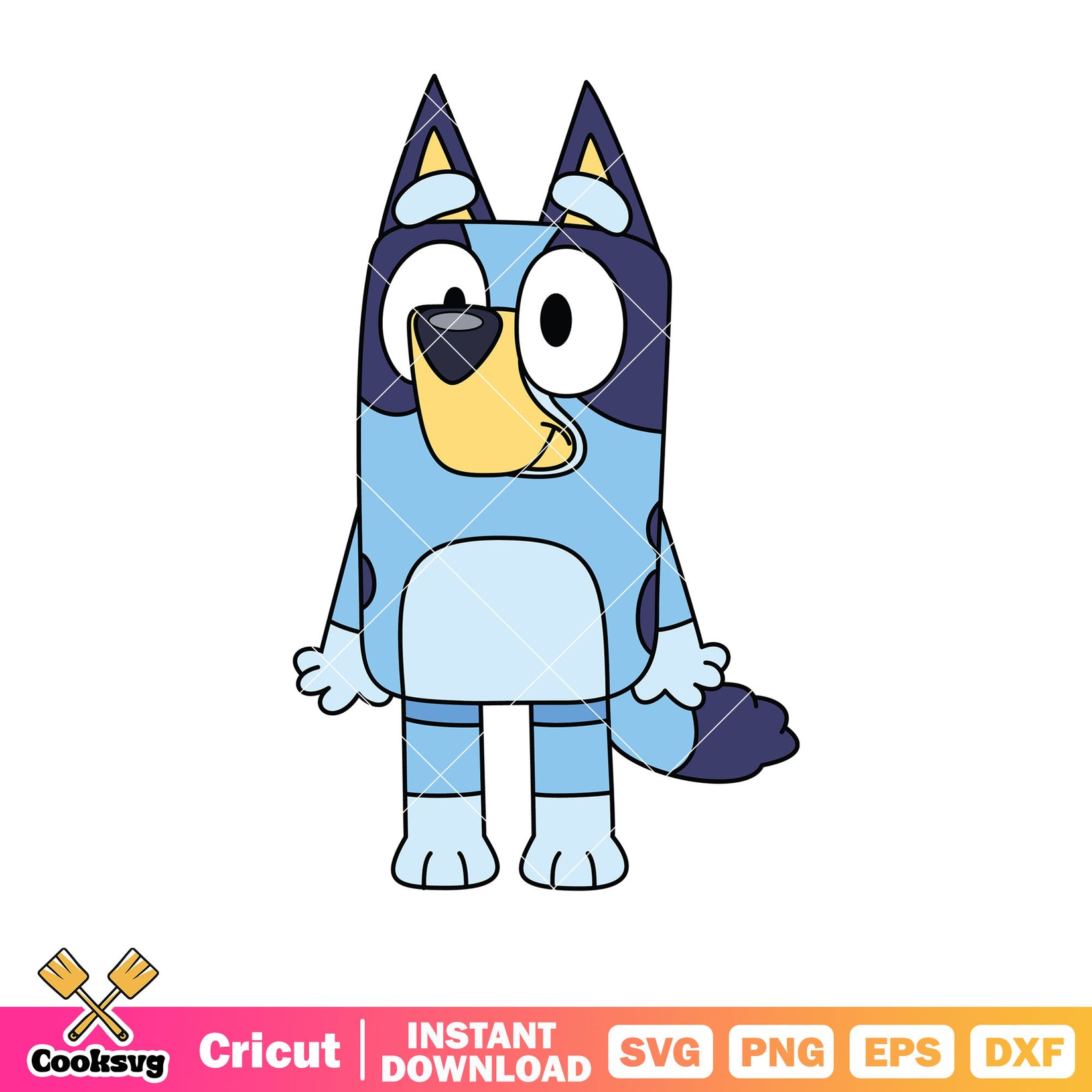 Figure bluey bandit heeler cartoon svg, bluey costume svg, bluey episo ...
