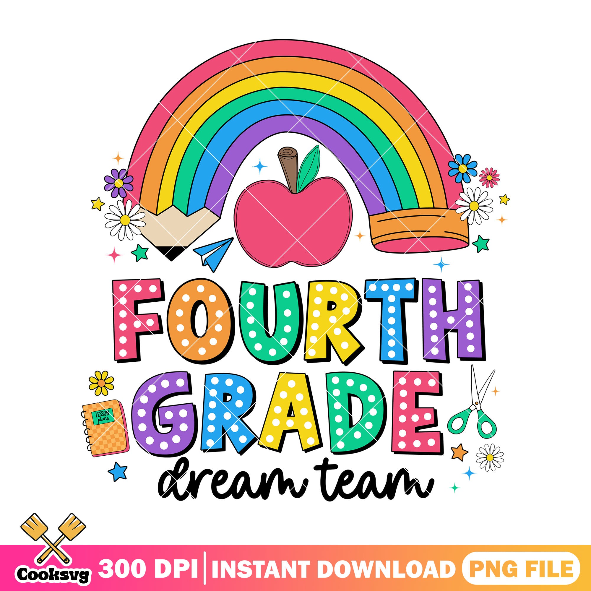 Fourth grade dream team png, school decor png, back to school art png ...