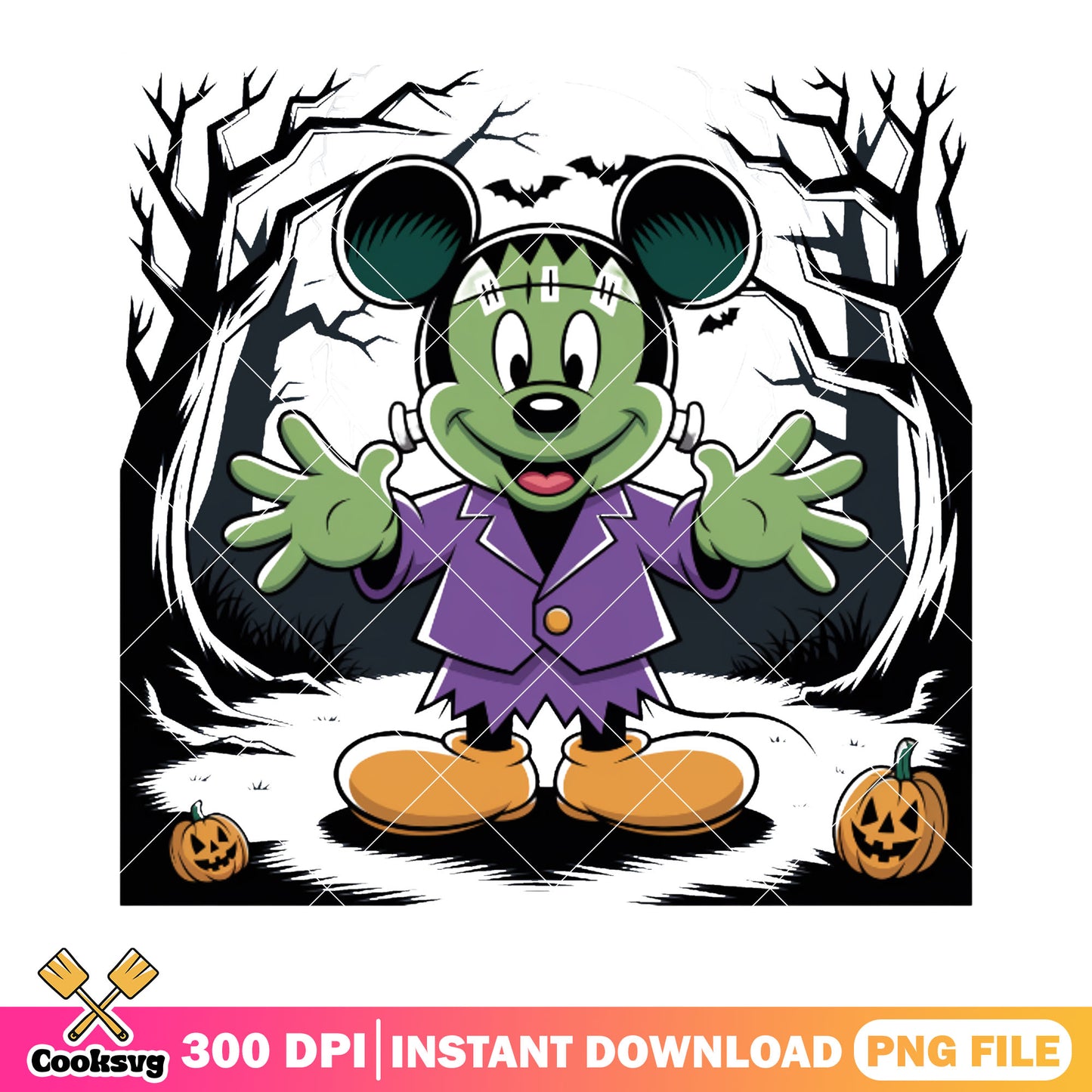 Frankenstein mickey mouse png, jack o lantern png, spooky forest png ...