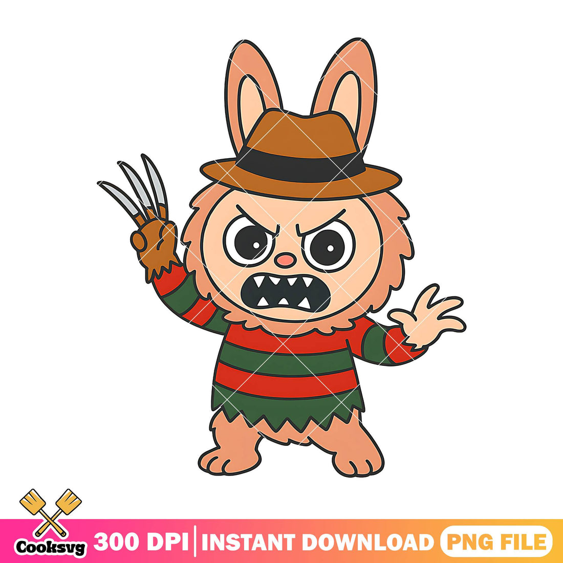 Freddy outfit labubu png, labubu halloween png, labubu scary png – Cooksvg