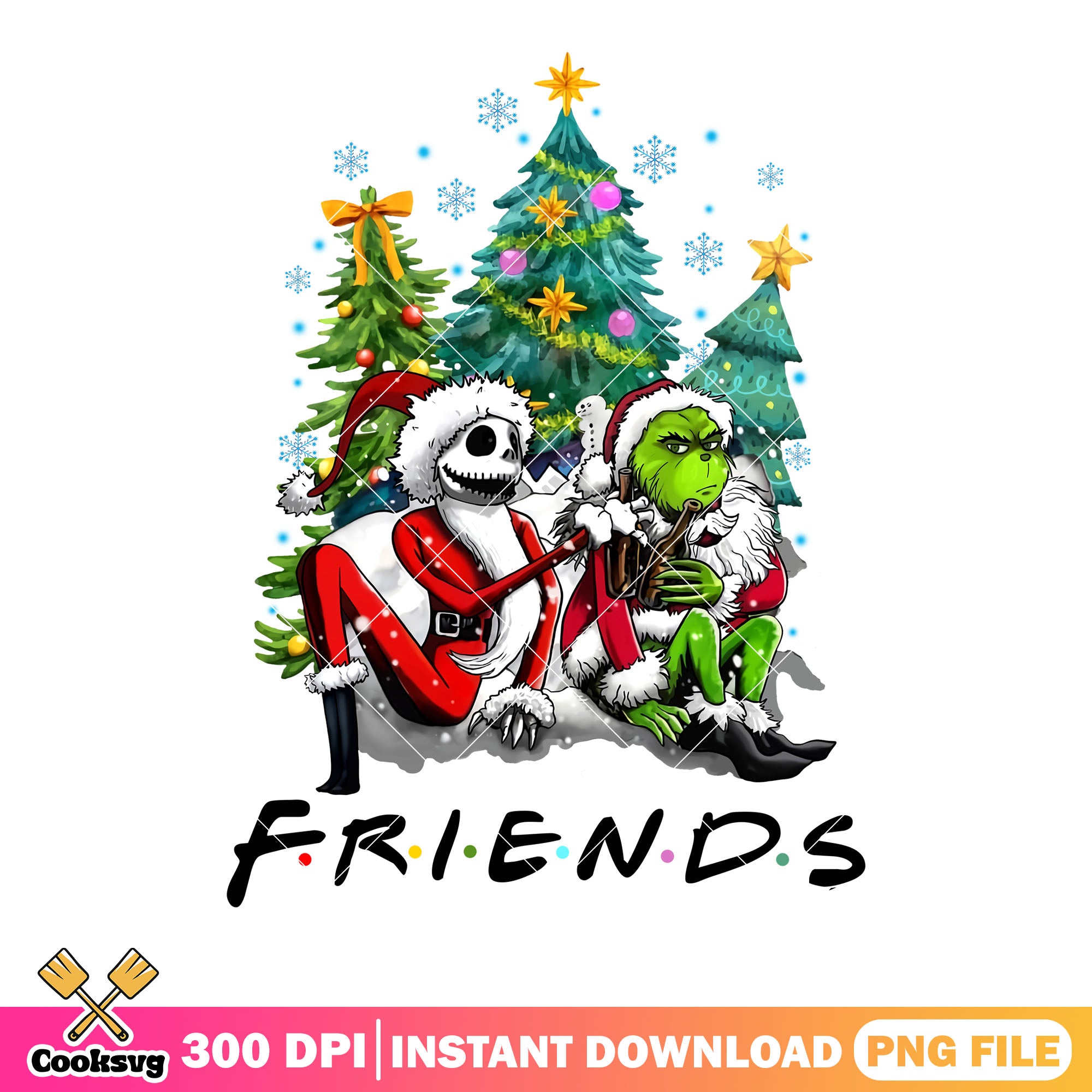 Friends tv show christmas png, jack skelington png, the grinch png ...