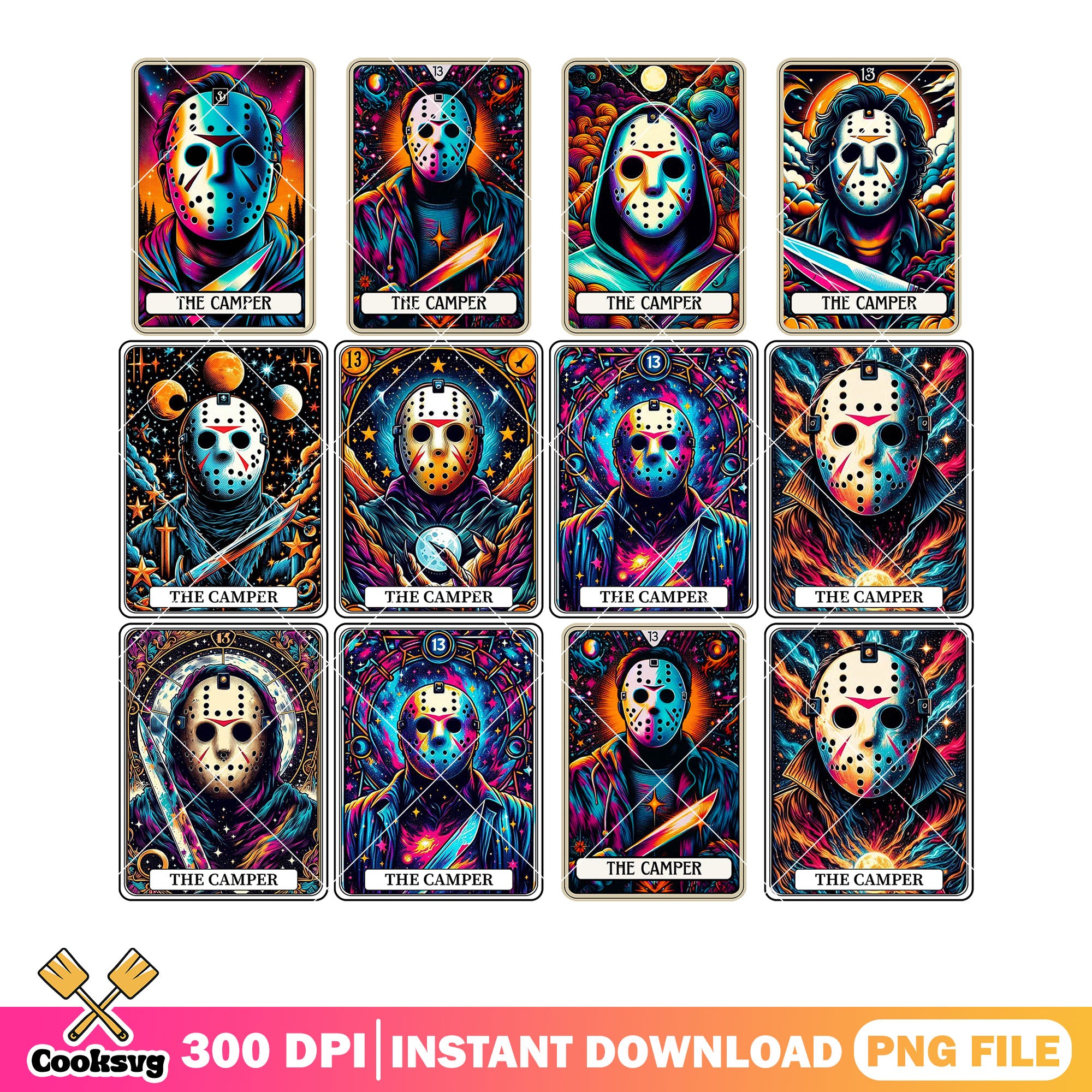 Galaxy killer jason png bundle, friday the 13th png, hockey mask png ...