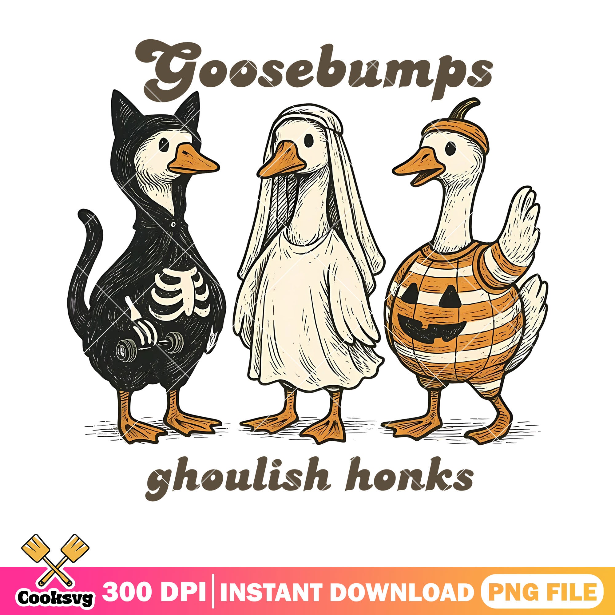 Goose bump ghoulish honks png, skeleton costume png, scary halloween n ...