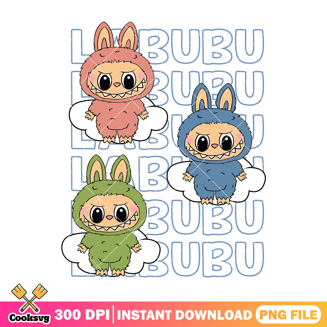 Green labubu and friends png, labubu colors png, popmart labubu png ...