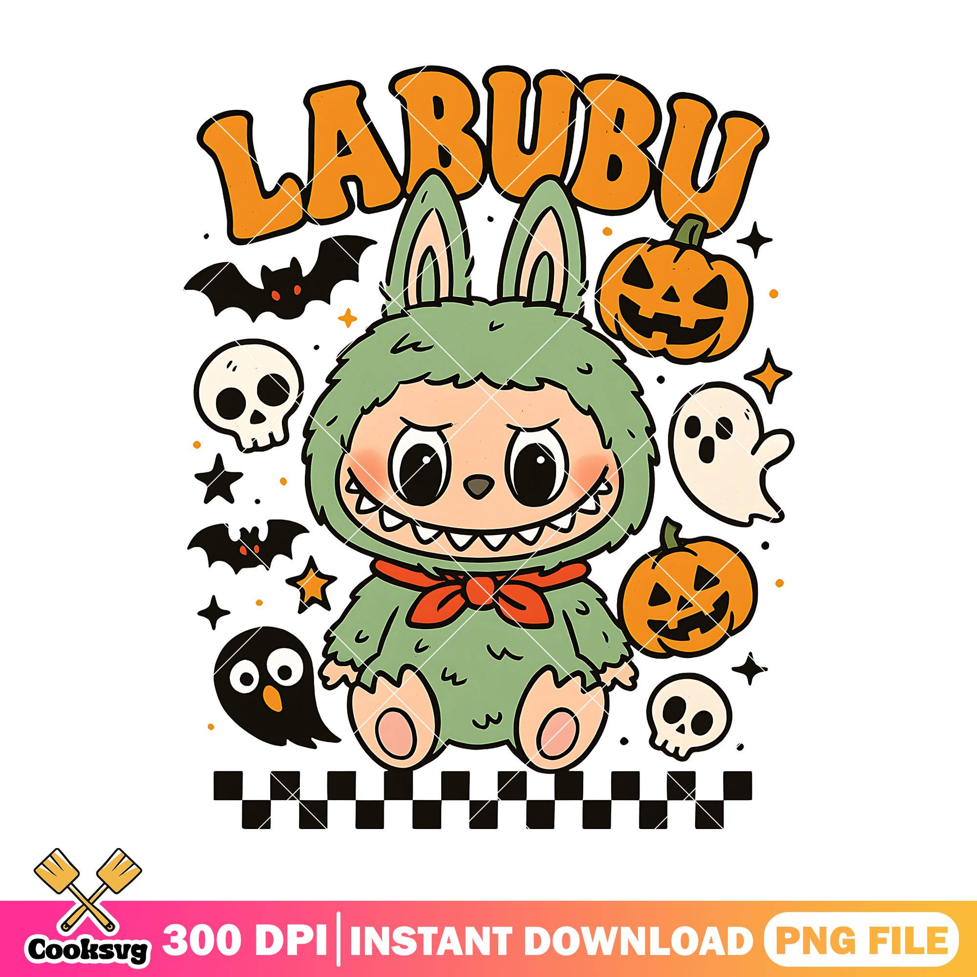 Halloween with labubu design png, labubu green png, halloween day png ...
