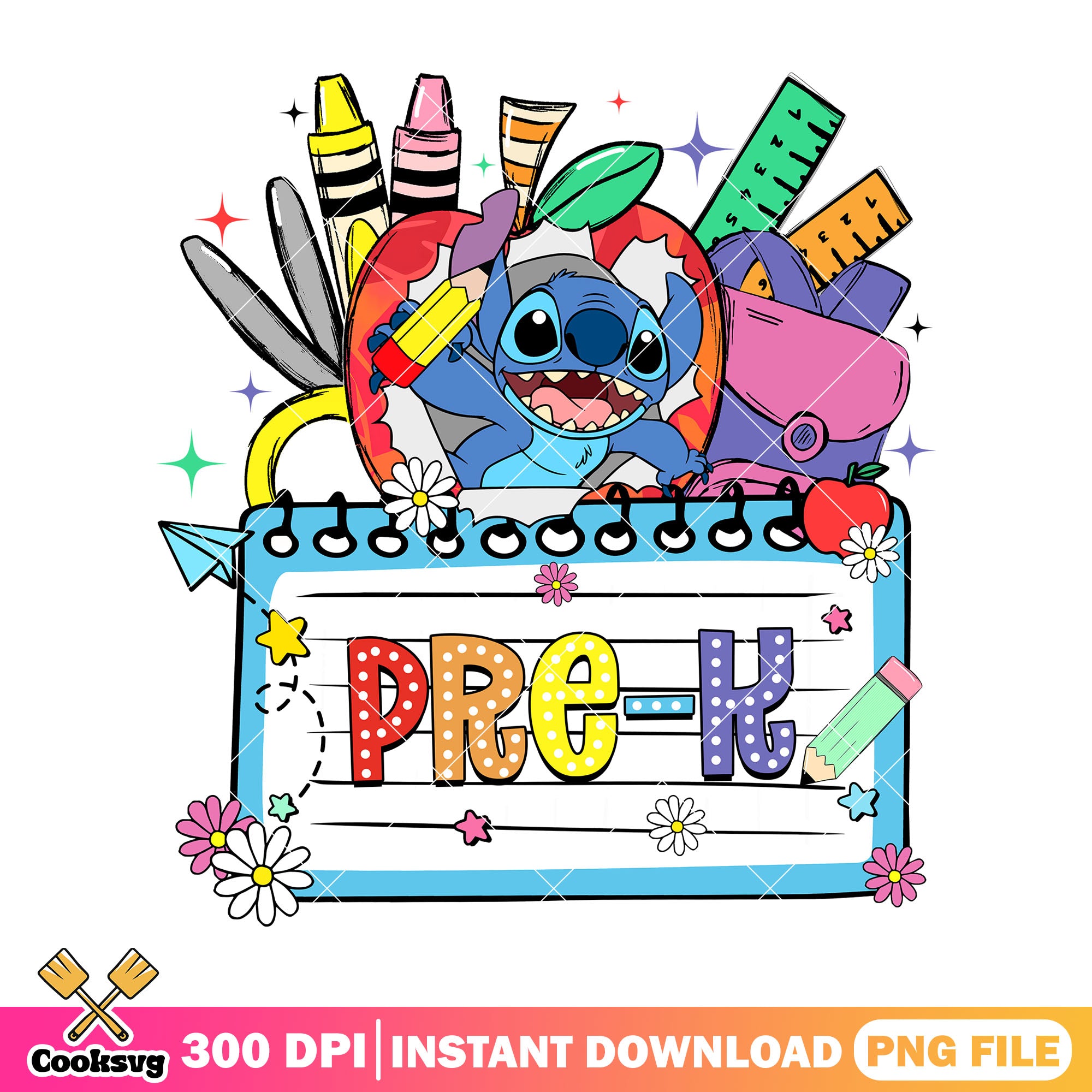 Happy pre-k grade stitch png, chibi stitch png, go back to school png ...
