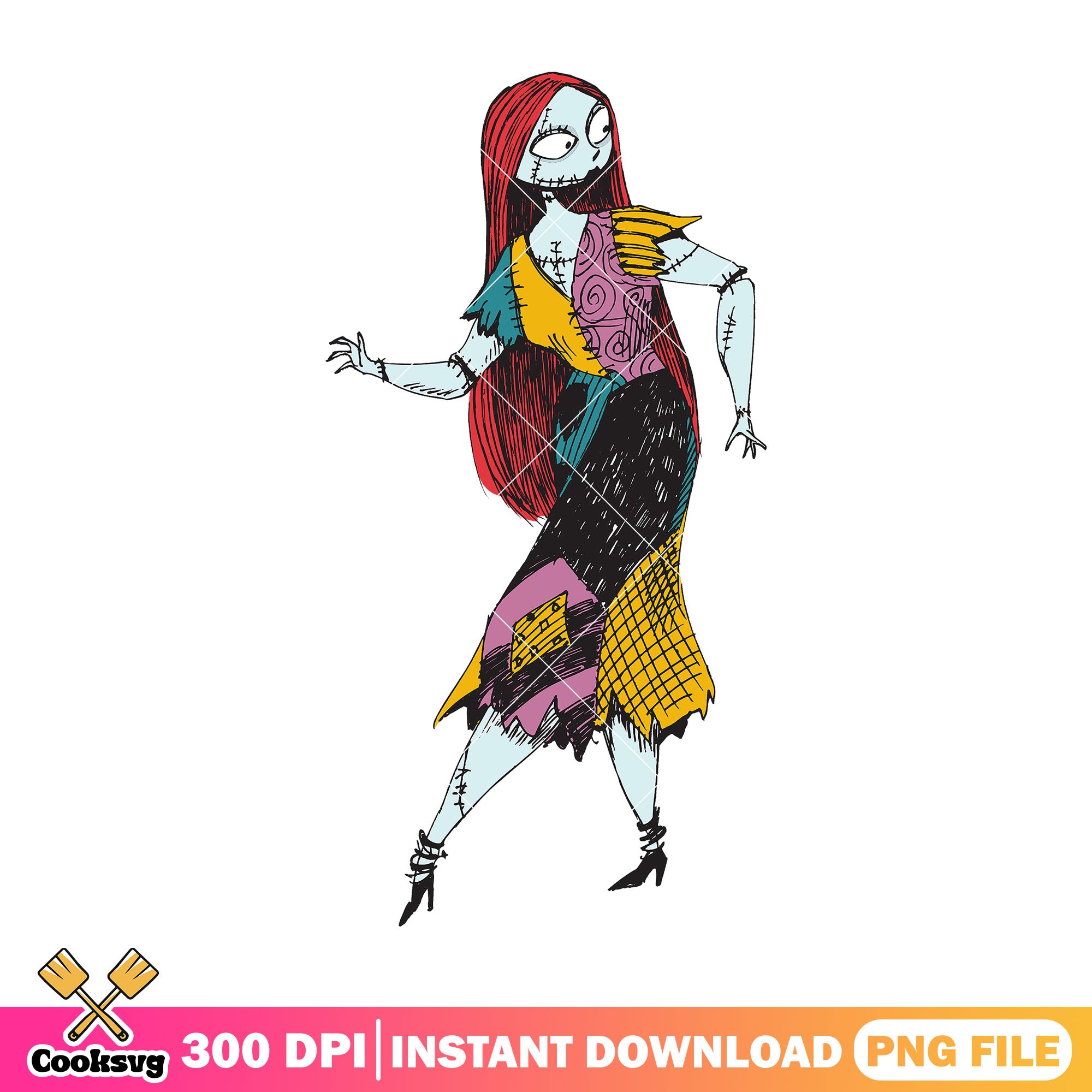 Happy sally standing png, sally cartoon png, horror halloween png – Cooksvg