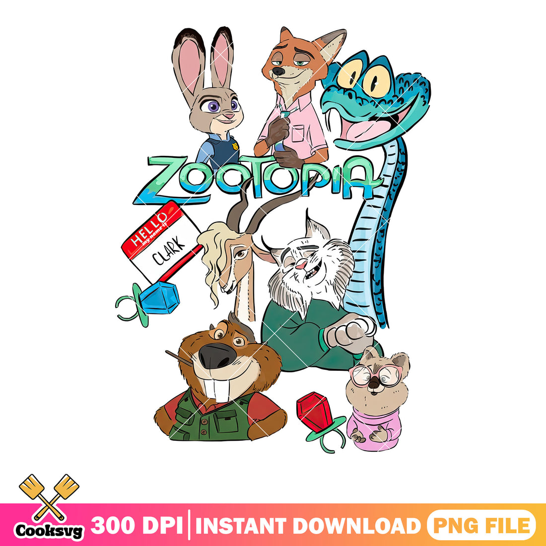 Hello clark zootopia png, nick zootopia png, gary de snake png – Cooksvg