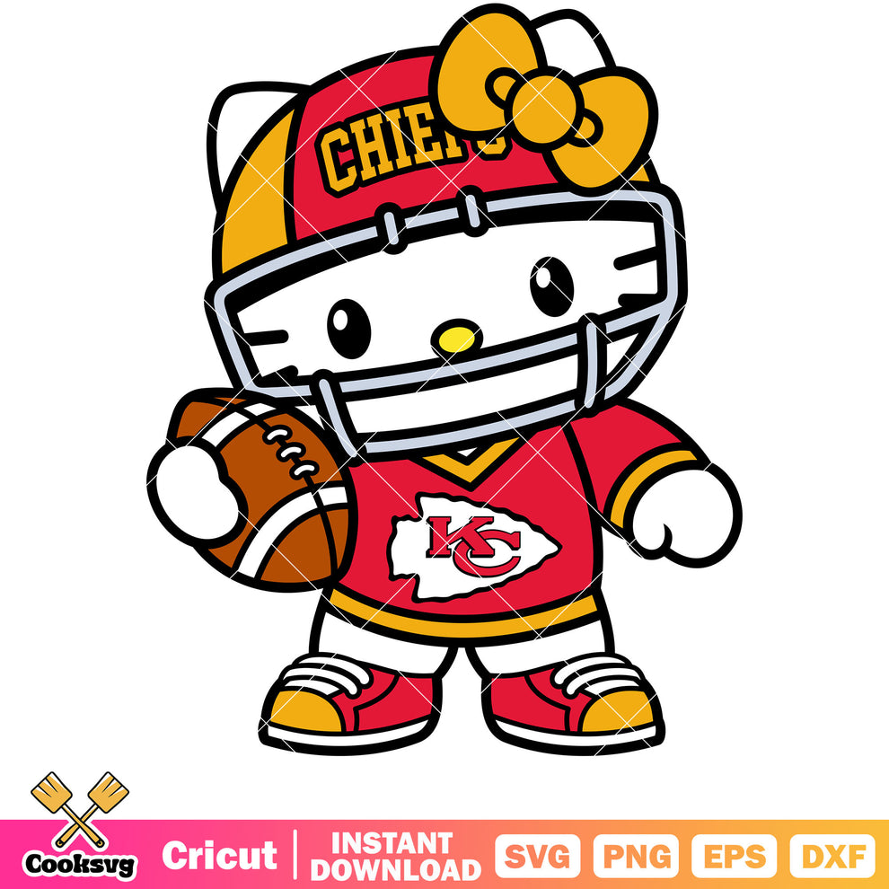 Hello kitty kansas city chiefs football svg, chiefs svg – Cooksvg