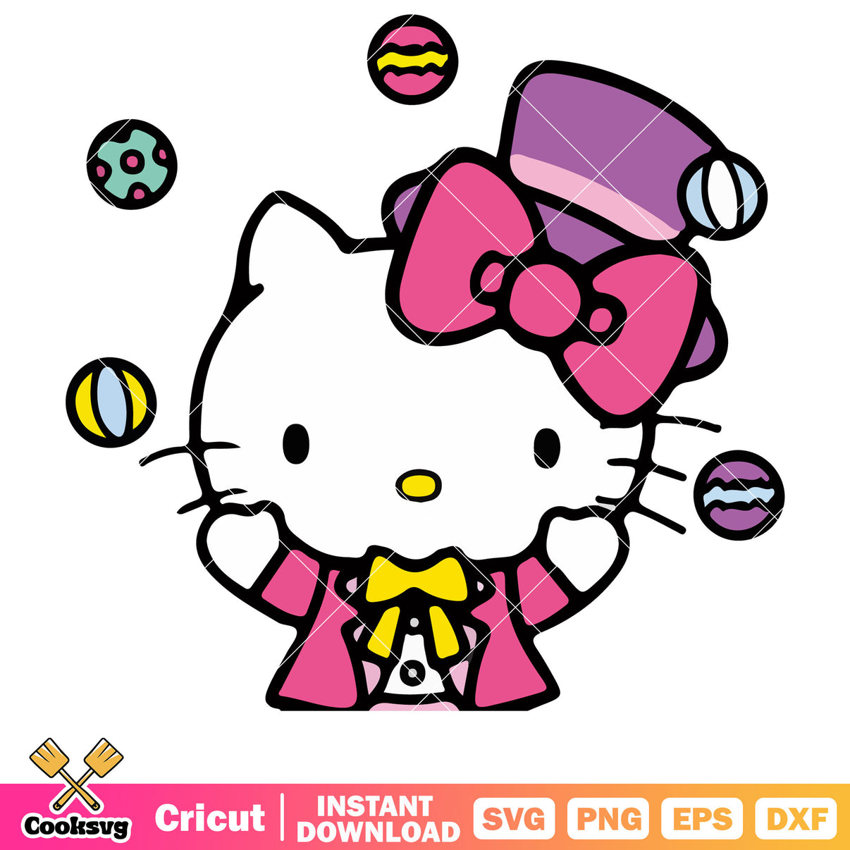 Hello kitty magic design svg, hello kitty character svg – Cooksvg