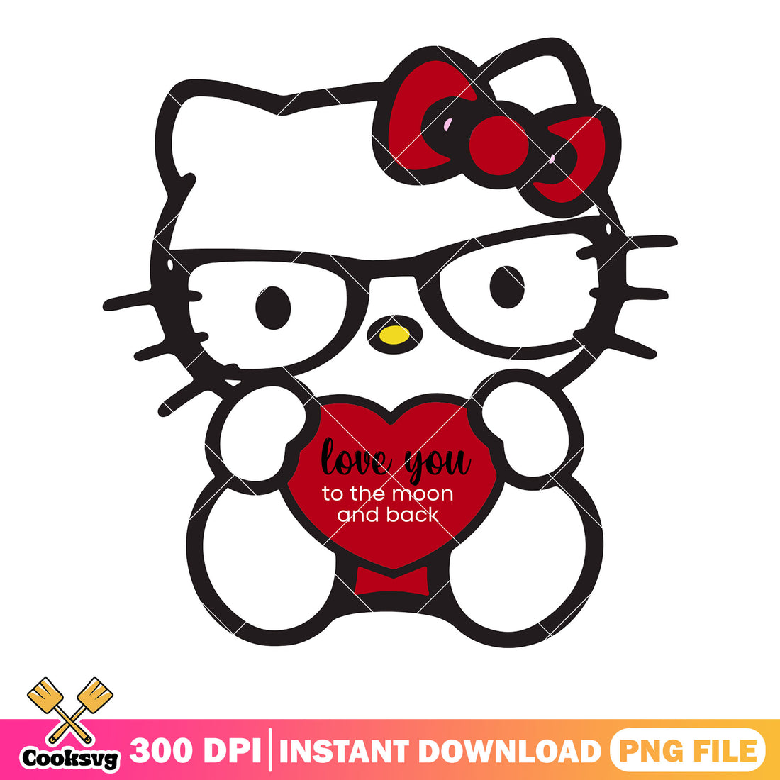 Hello kitty nerd heart png, valentines poster png, hello kitty png ...