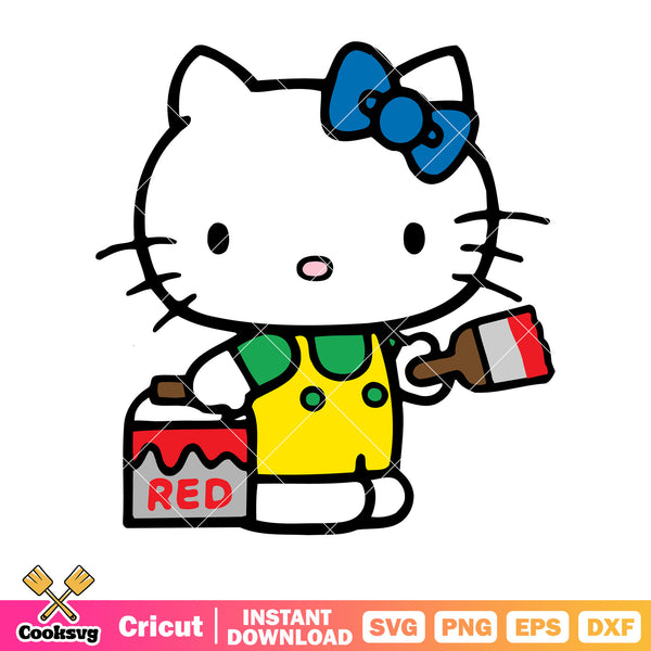 Hello kitty pain the town red svg, hello kitty cartoon svg – Cooksvg