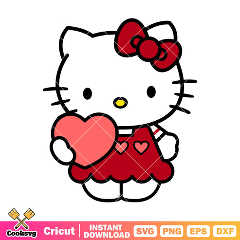 Hello kitty valentine heart svg, hello kitty valentine svg – Cooksvg