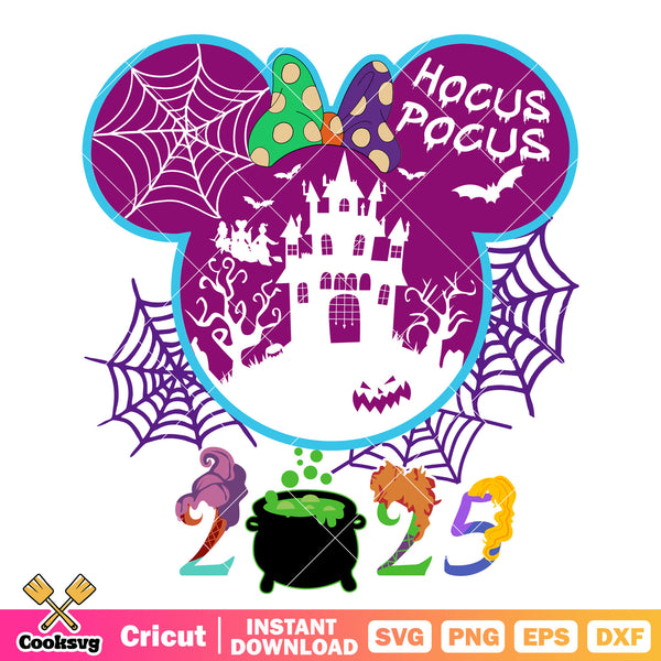Hocus pocus minnie 2025 svg, hocus pocus svg, halloween minnie svg ...