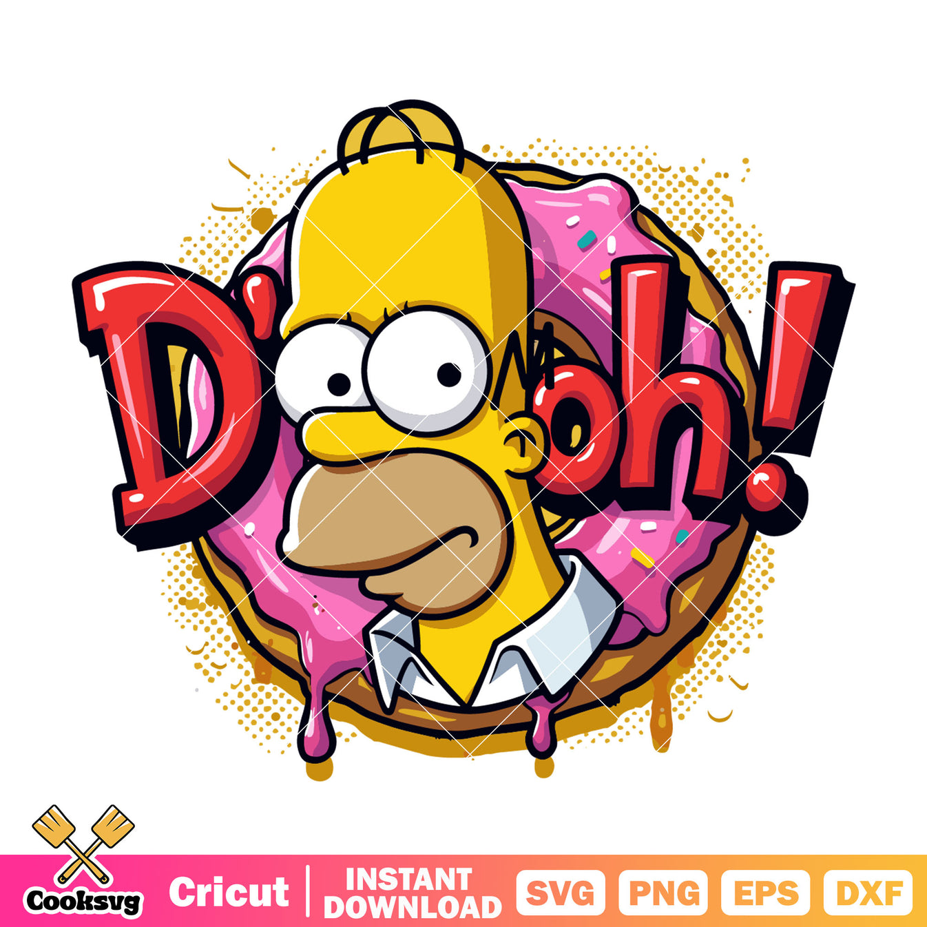 Homer Simpson and donut svg, Homer Simpson svg, simpson family svg ...
