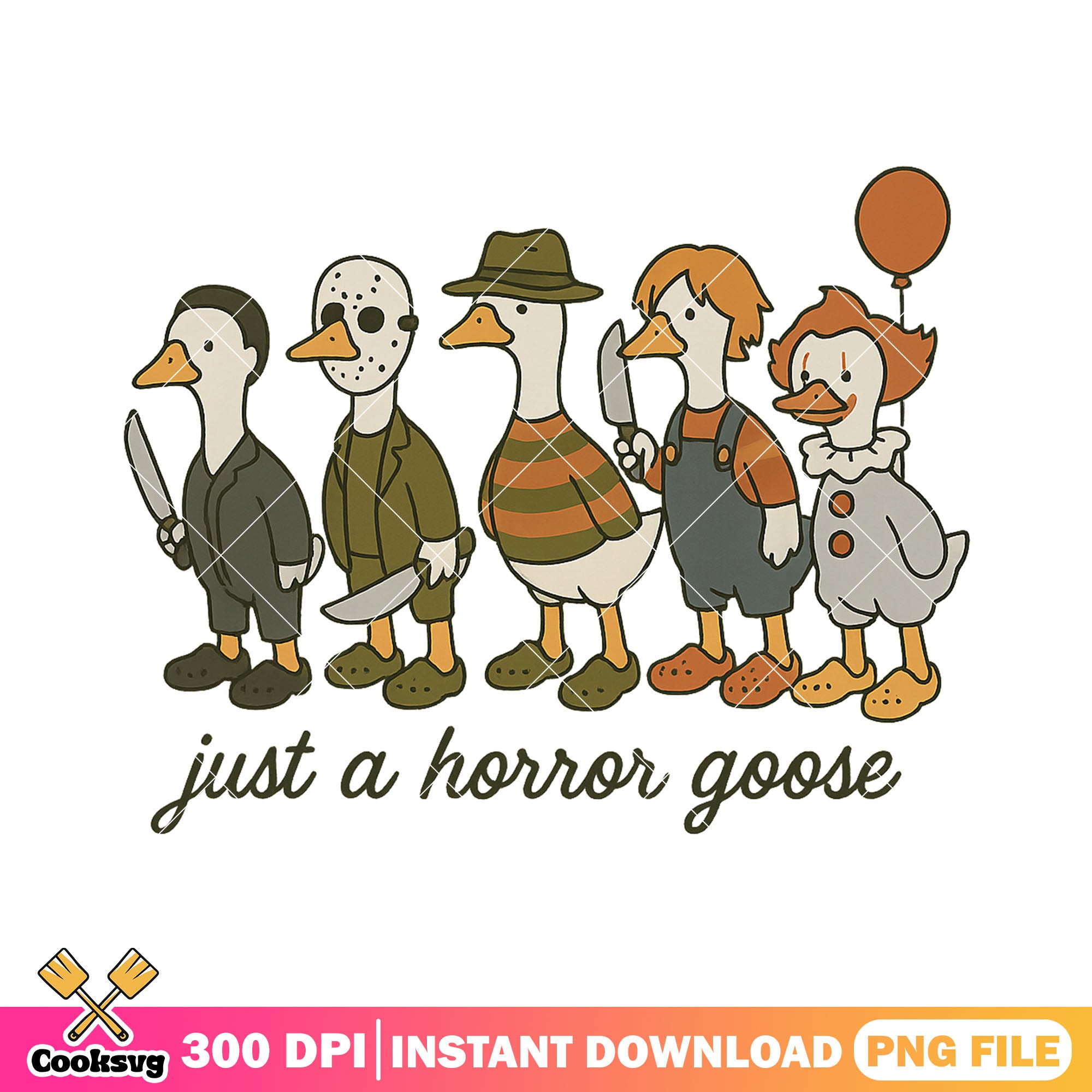 Horror goose design png, goose horror png, halloween horror png – Cooksvg