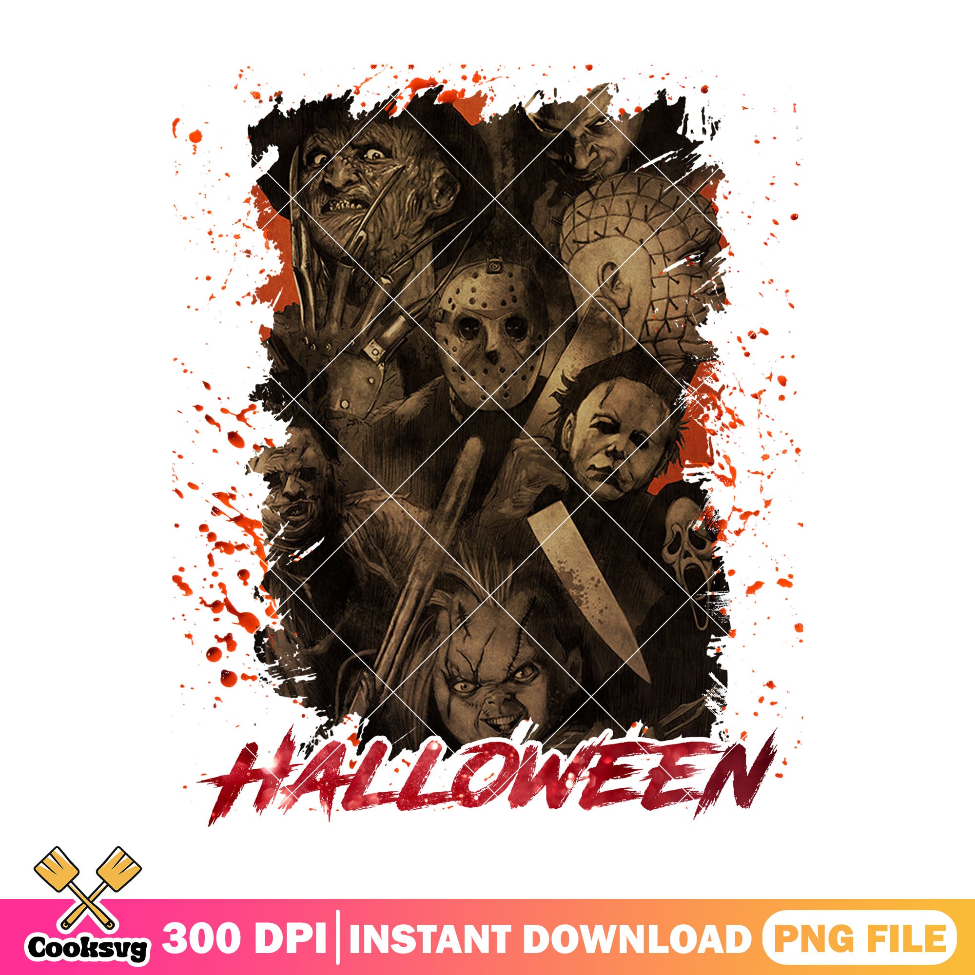 Horror killers halloween design png, happy halloween png, horror movie ...