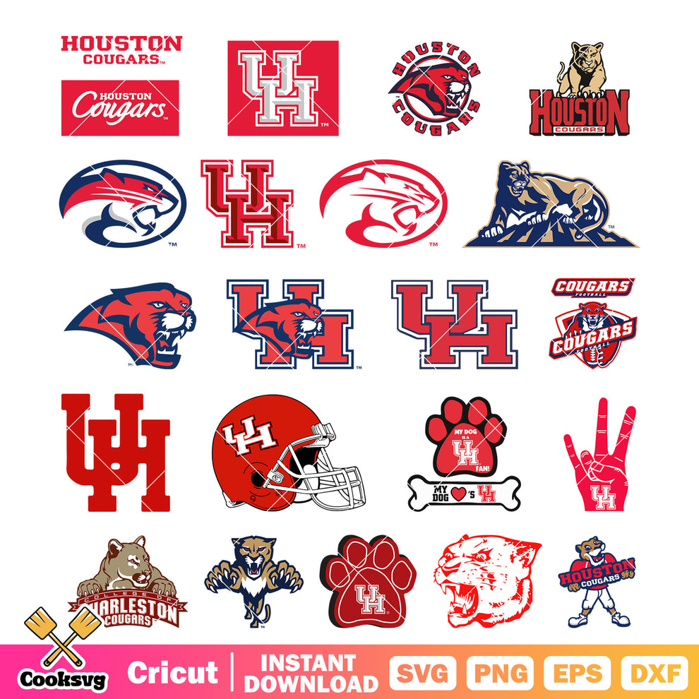 Houston Cougar logo bundle design svg, houston cougars svg – Cooksvg