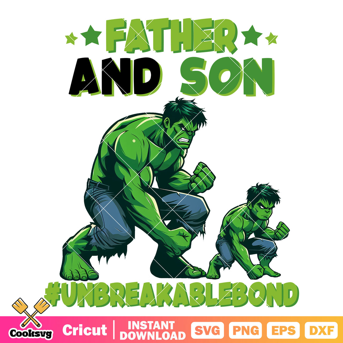 Hulk hero marvel father and his son svg, father and son svg – Cooksvg