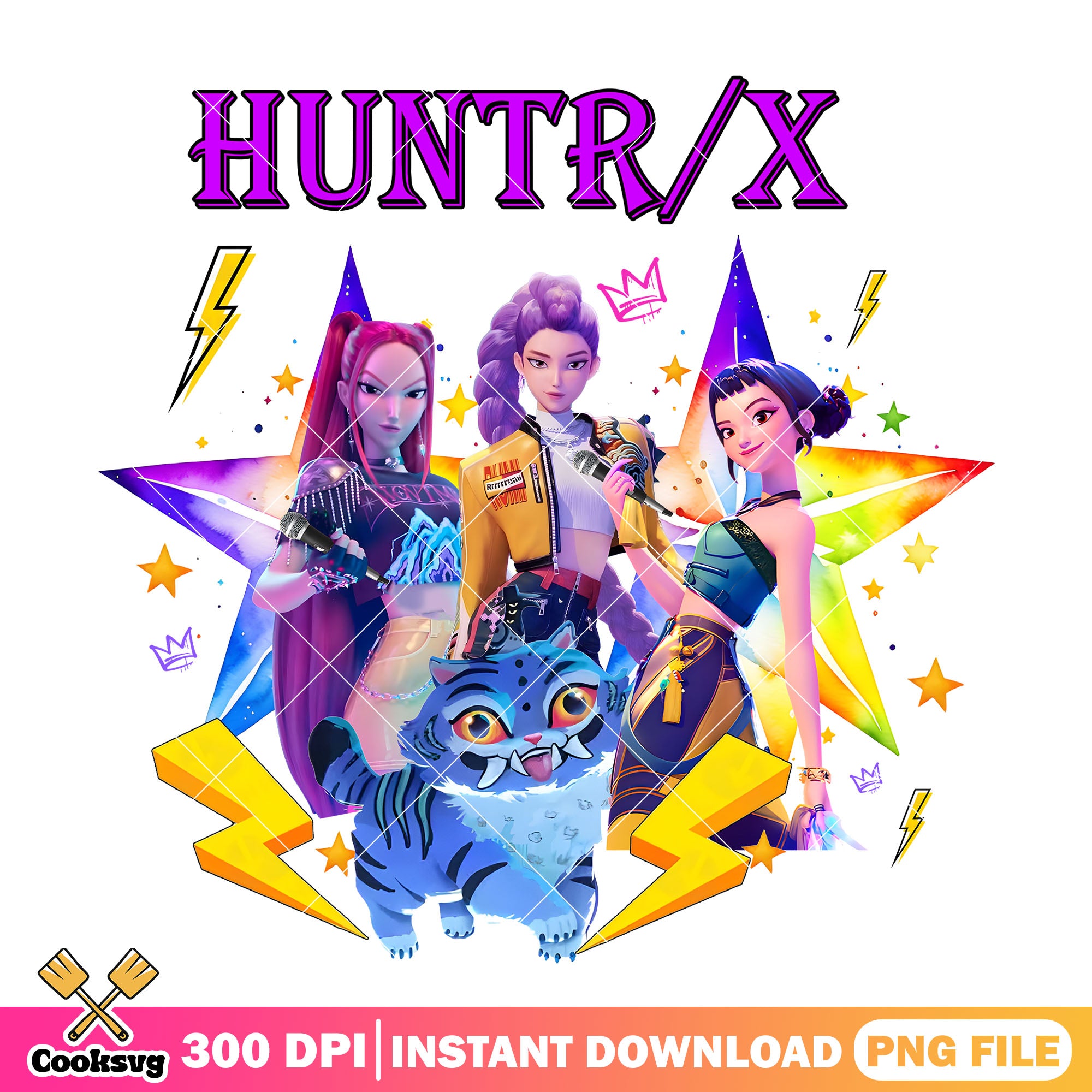 Huntrix and tiger png, derpy kpop png, huntrix netflix png – Cooksvg